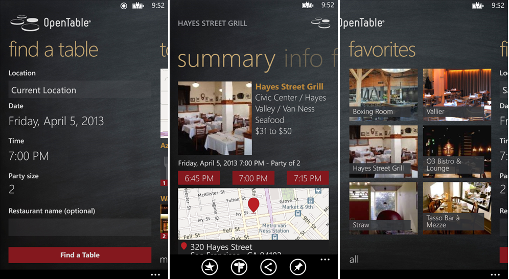 Reserve now: OpenTable’s official app goes to Windows Phone 8 in latest ...