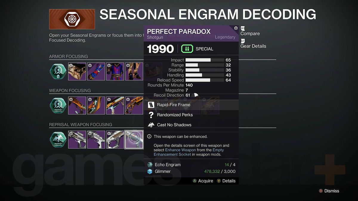 Best Destiny 2 Perfect Paradox god roll to chase | GamesRadar+