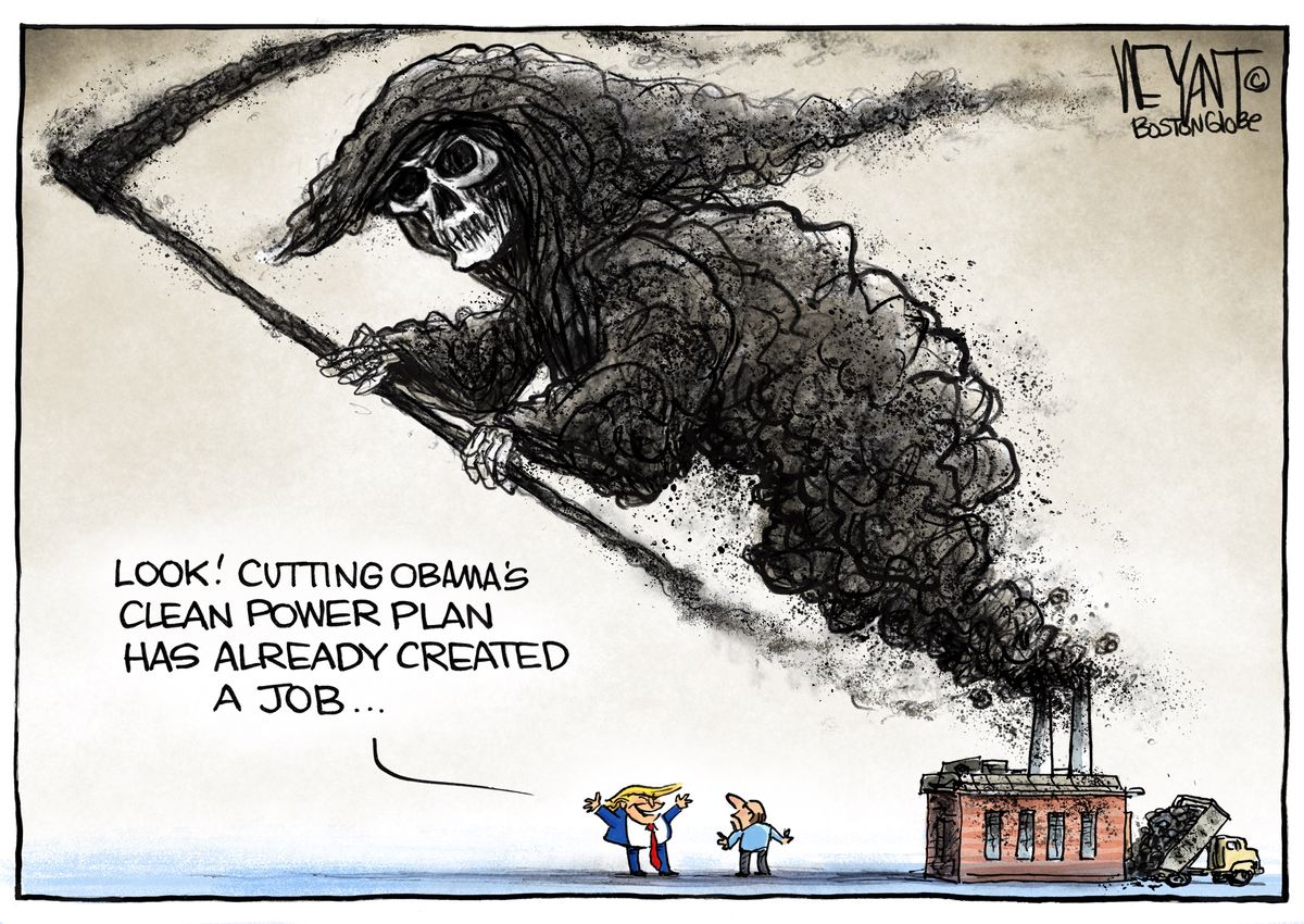 Political Cartoon U.S. Trump EPA Clean Power Global Warming | The Week