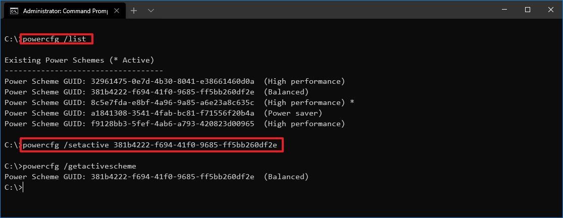 How to use powercfg to control power settings on Windows 10 | Windows ...