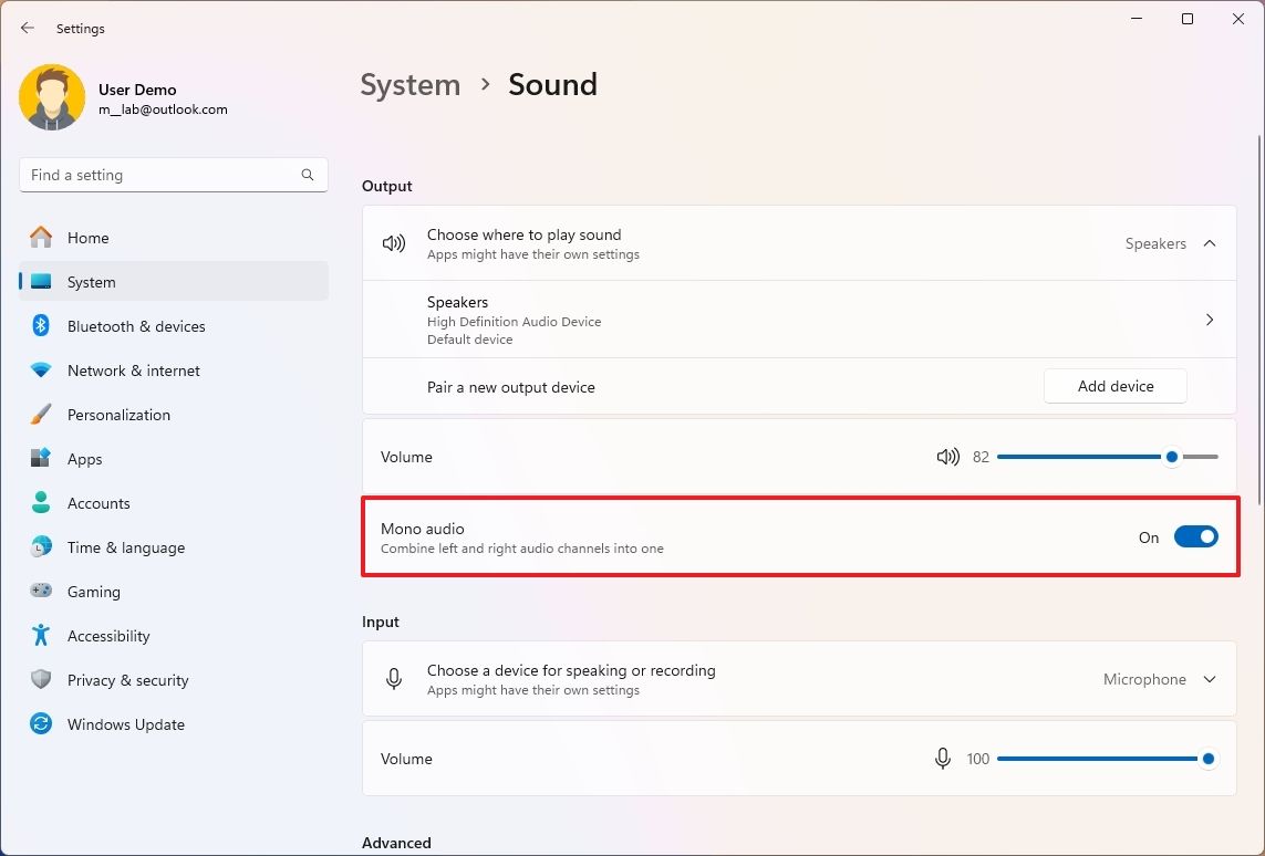 Manage mono audio on Windows 11 | Windows Central