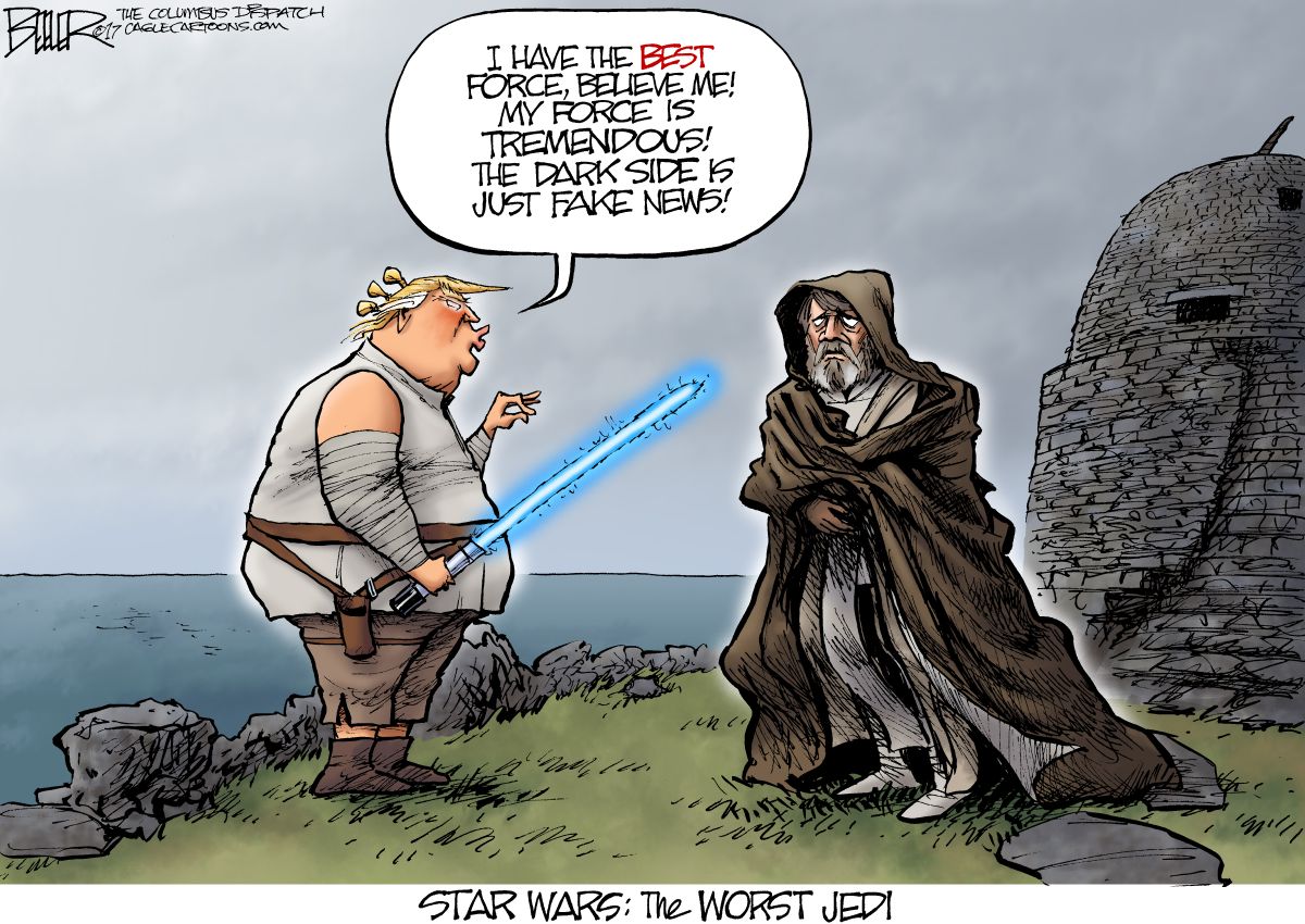 Political cartoon U.S. Trump media Star Wars | The Week
