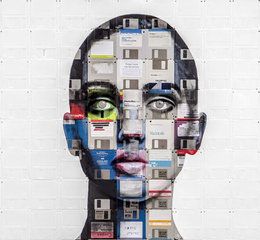 Floppy disks used as canvas for amazing futuristic paintings | Creative ...