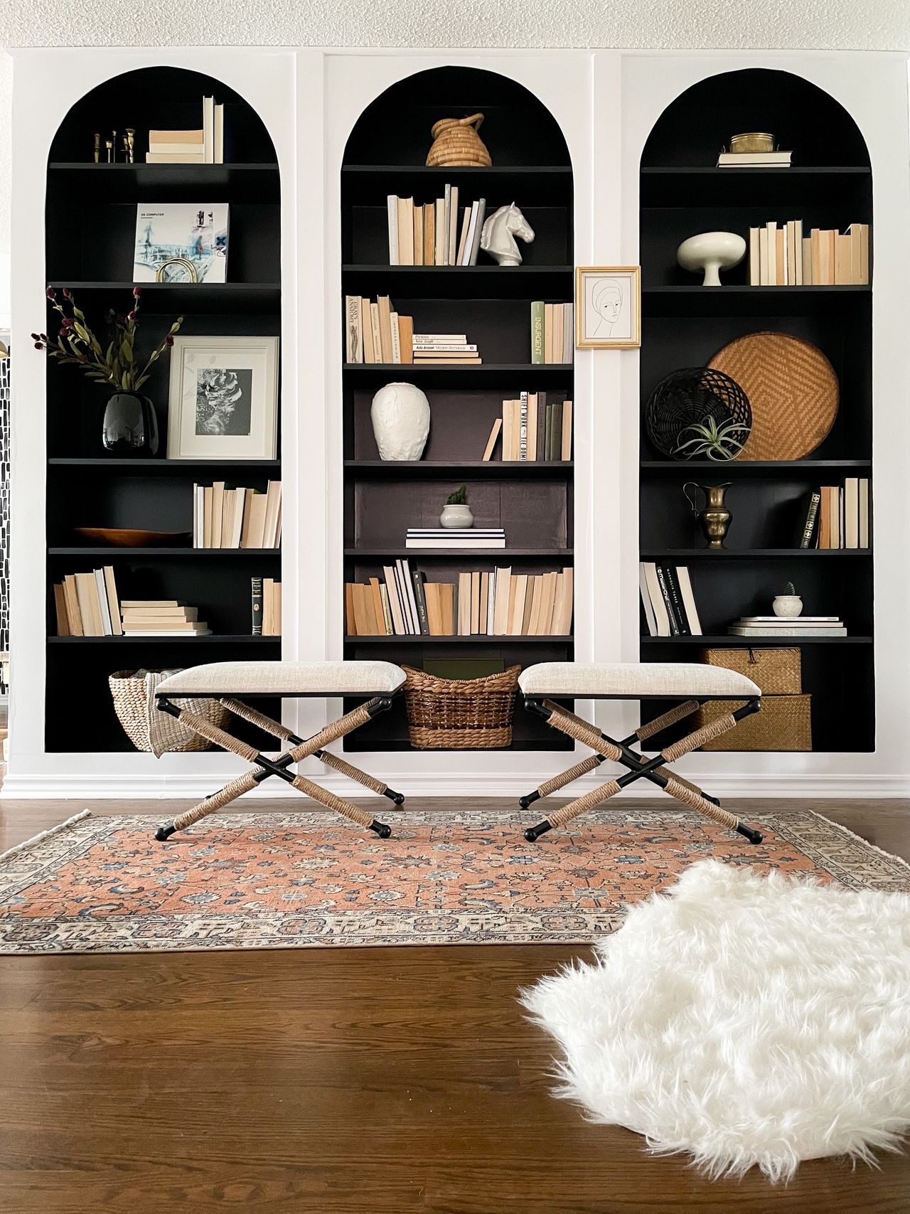 This IKEA hack turned BILLYs into statement arched built-ins | Livingetc