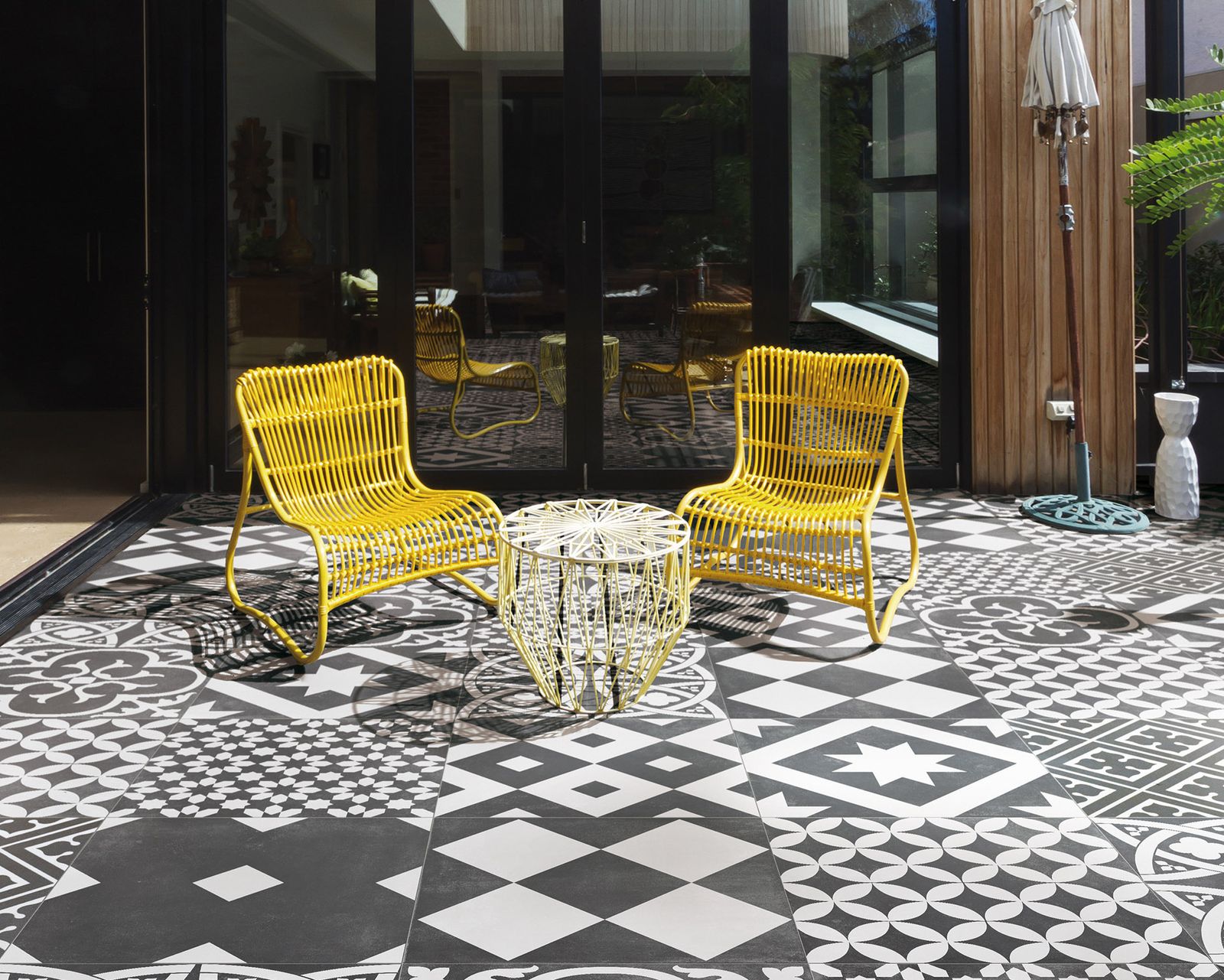 Patio tile ideas to add wow to your outdoor space | Real Homes