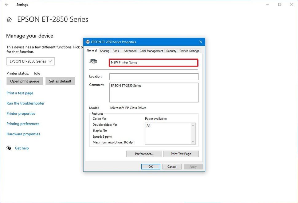 4 Ways to name your printer on Windows 10 | Windows Central