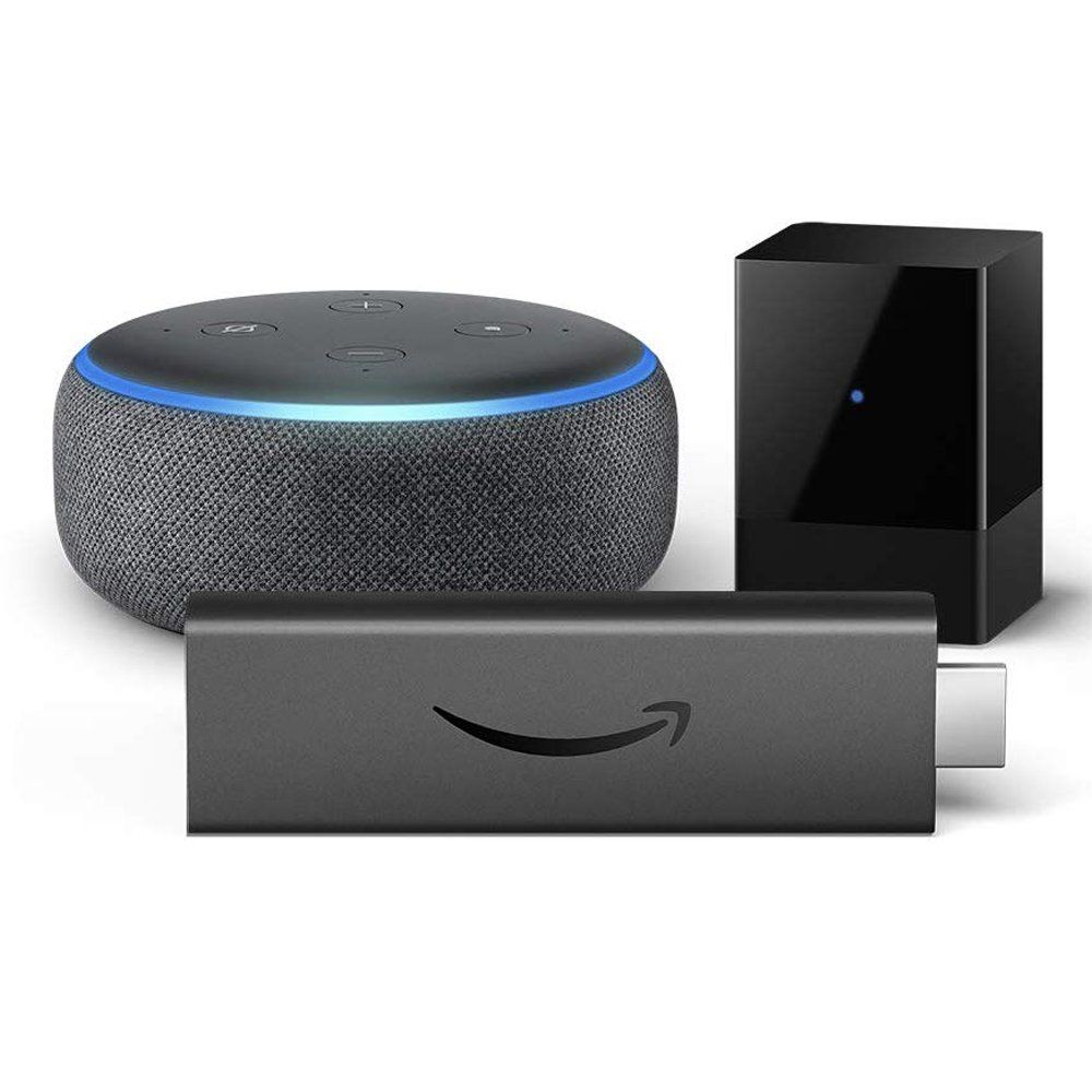 Combine the Amazon Fire TV Blaster, Fire TV Stick 4K, and Echo Dot in a ...