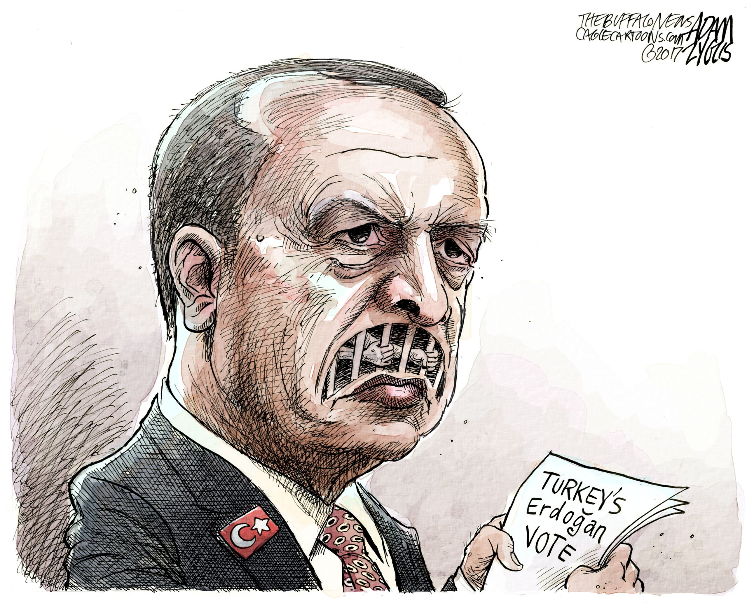 Political Cartoon World Turkey Erdogan Vote Referendum | The Week