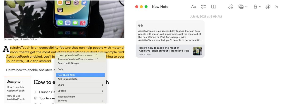 How to use Quick Note on Mac | iMore