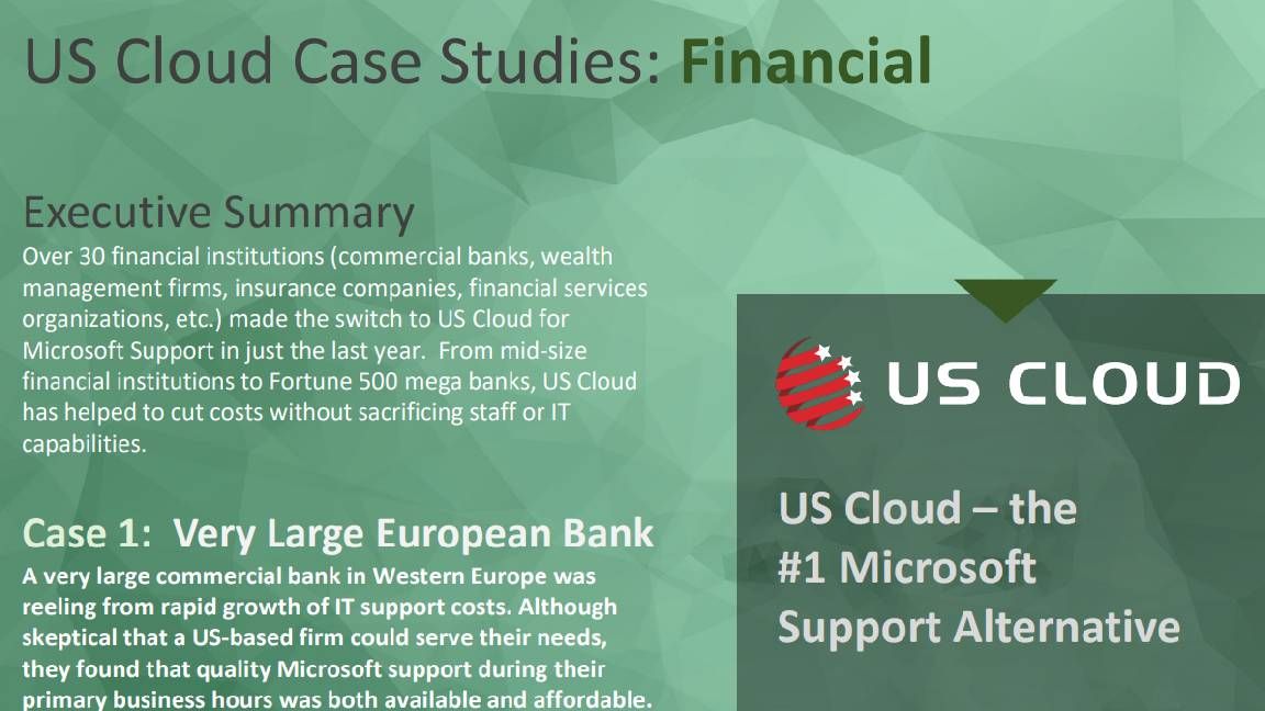 US Cloud case studies: Financial | IT Pro
