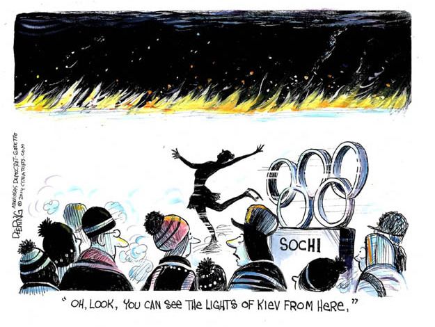 Political cartoon Kiev Ukraine protests | The Week