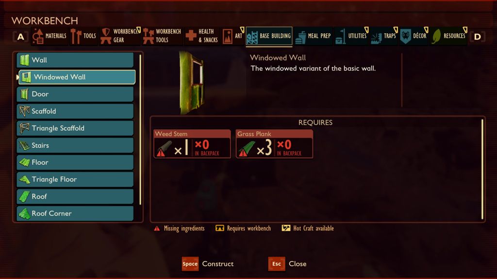 Grounded guide: List of building parts, utilities, and more | Windows ...