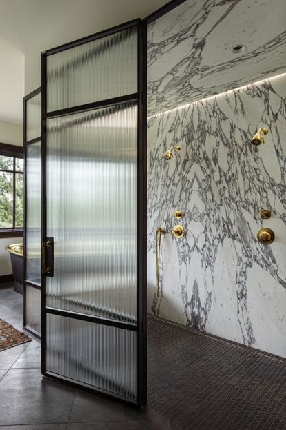 Fluted Shower Glass is a Designer Favorite — Here's Why | Livingetc