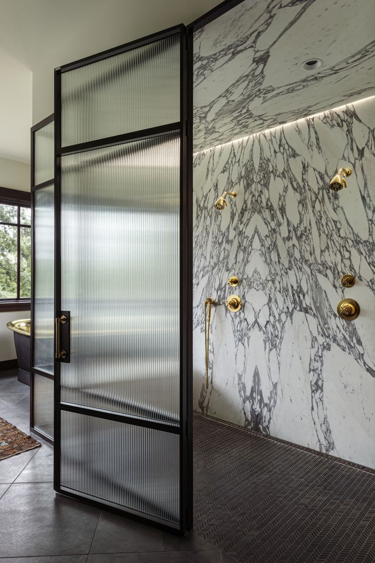 Fluted Shower Glass is a Designer Favorite — Here's Why | Livingetc