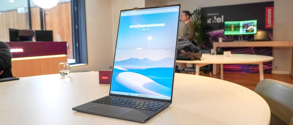 I just tried Lenovo's 18-inch foldable laptop concept — and it sets a ...