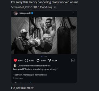 Henry Cavill bares rippling chest, powerful triceps, and deep-cut ...