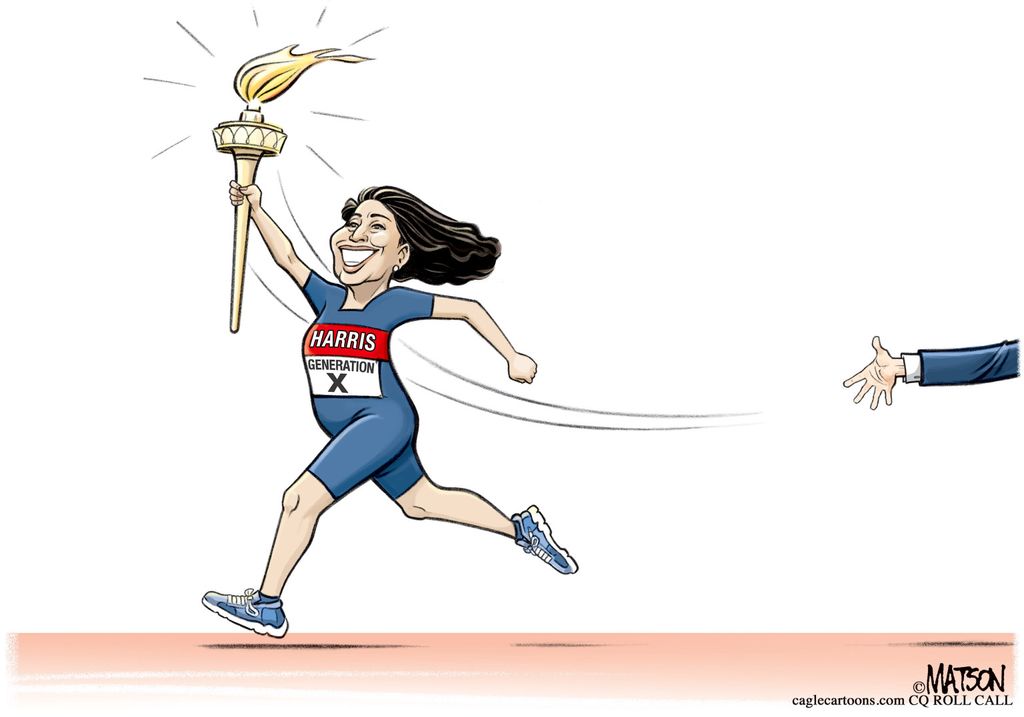 5 scorching hot cartoons about Kamala Harris taking up the torch | The Week