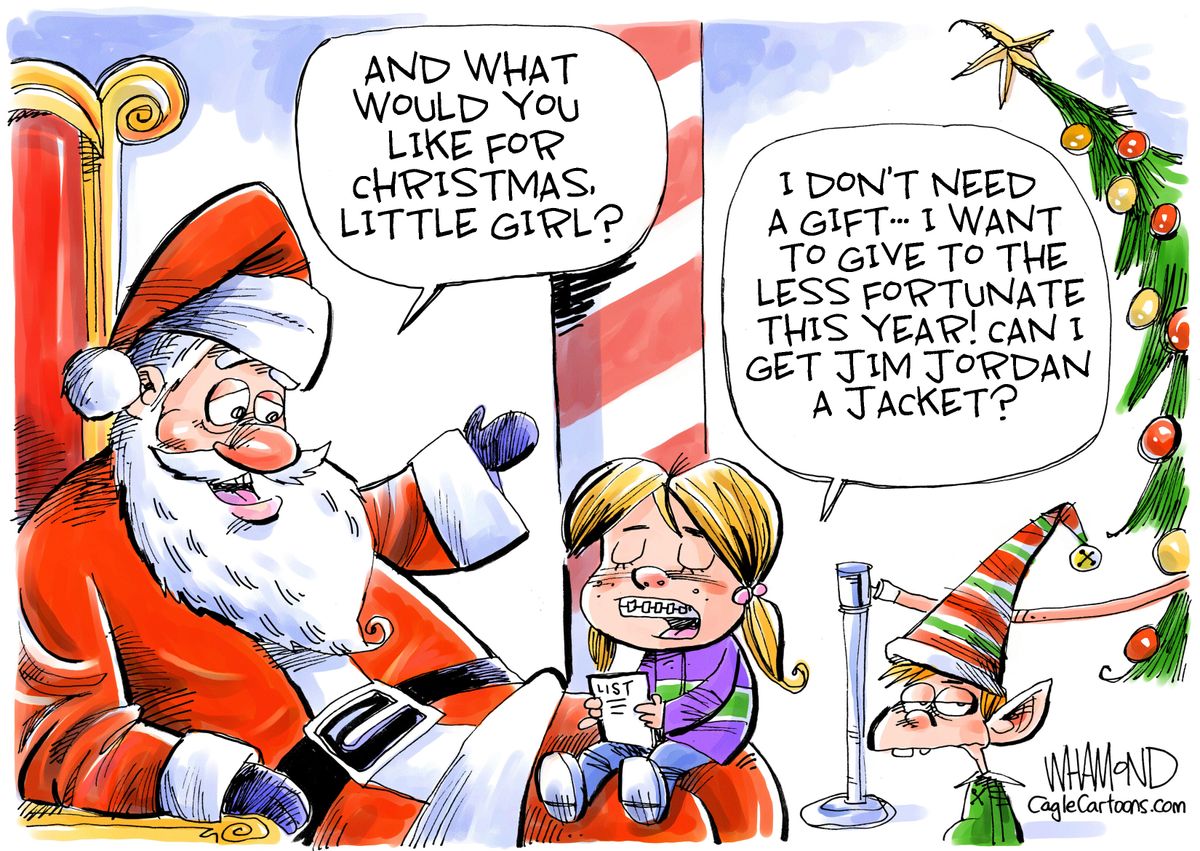 Political Cartoon U.S. Jim Jordan Santa Christmas | The Week