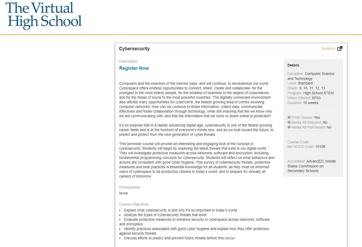 Virtual High School Teaches Cybersecurity | Tech & Learning