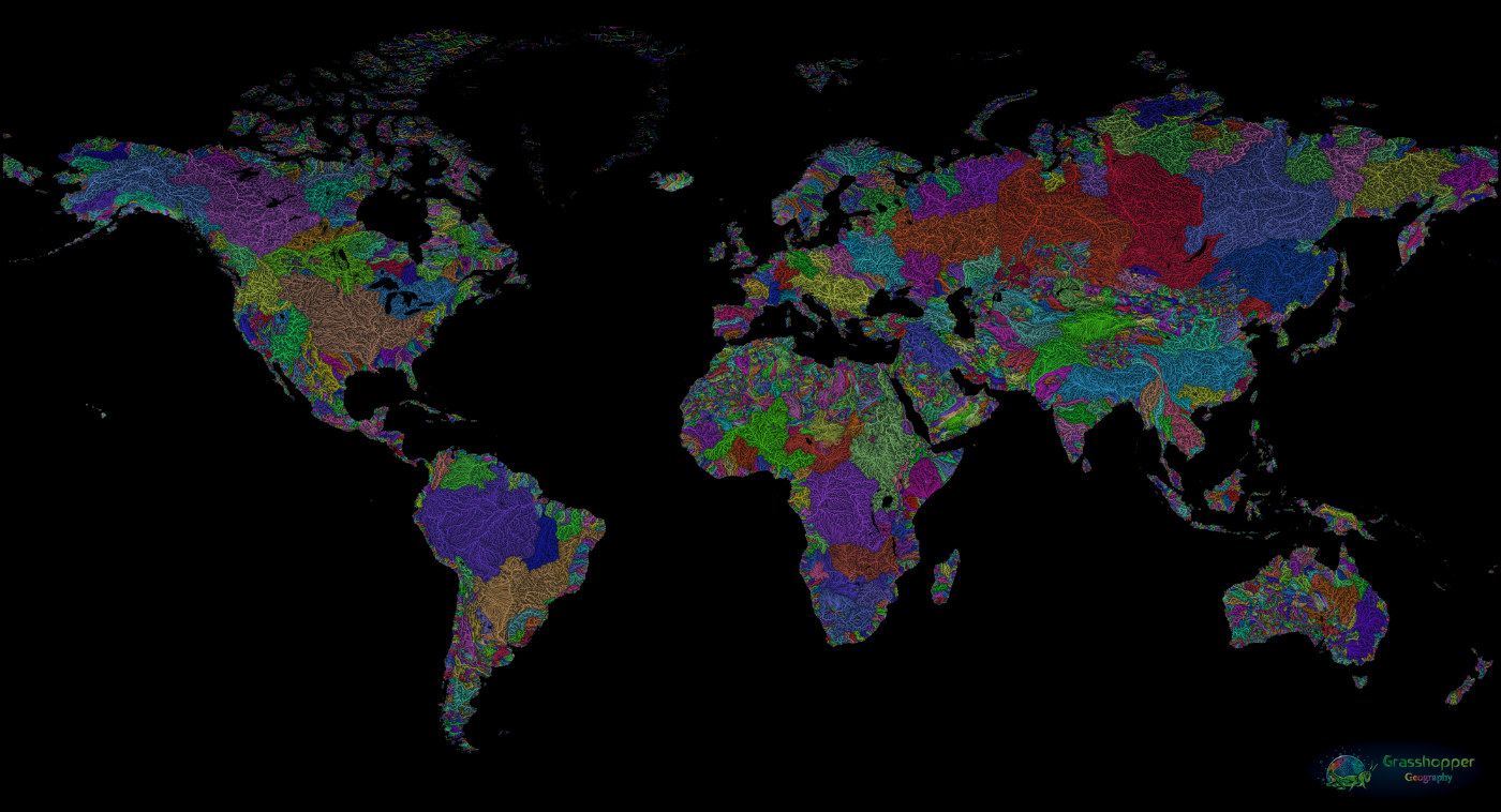Rainbow Rivers: See Gorgeous Maps of the World's Waterways | Live Science