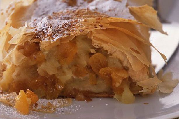 Apple and apricot strudel | Dessert Recipes | GoodtoKnow