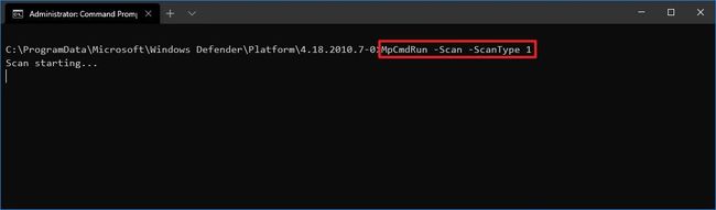 How to use Microsoft Defender Antivirus with Command Prompt on Windows ...