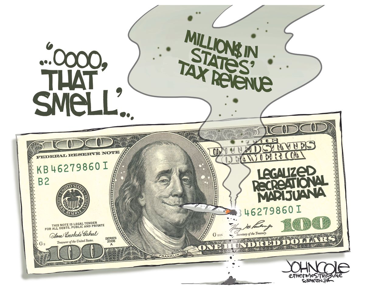 Editorial Cartoon U.S. Legalized Marijuana Revenue | The Week