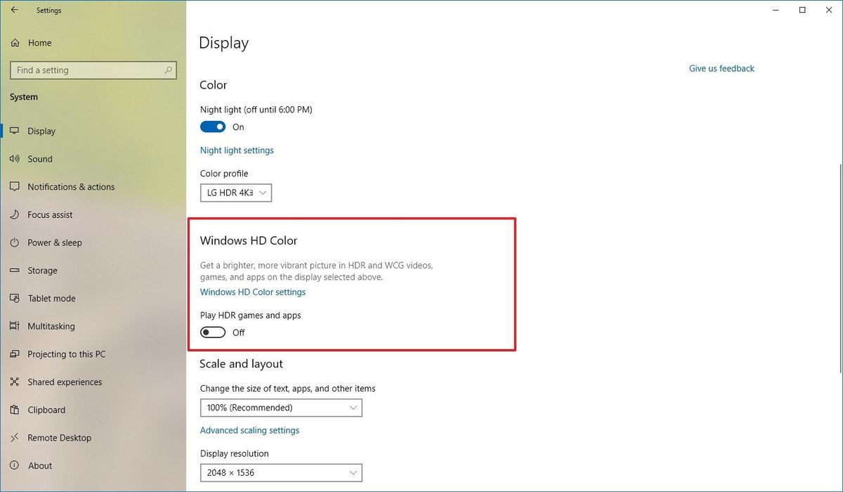 How to enable HDR settings on Windows 10 | Windows Central