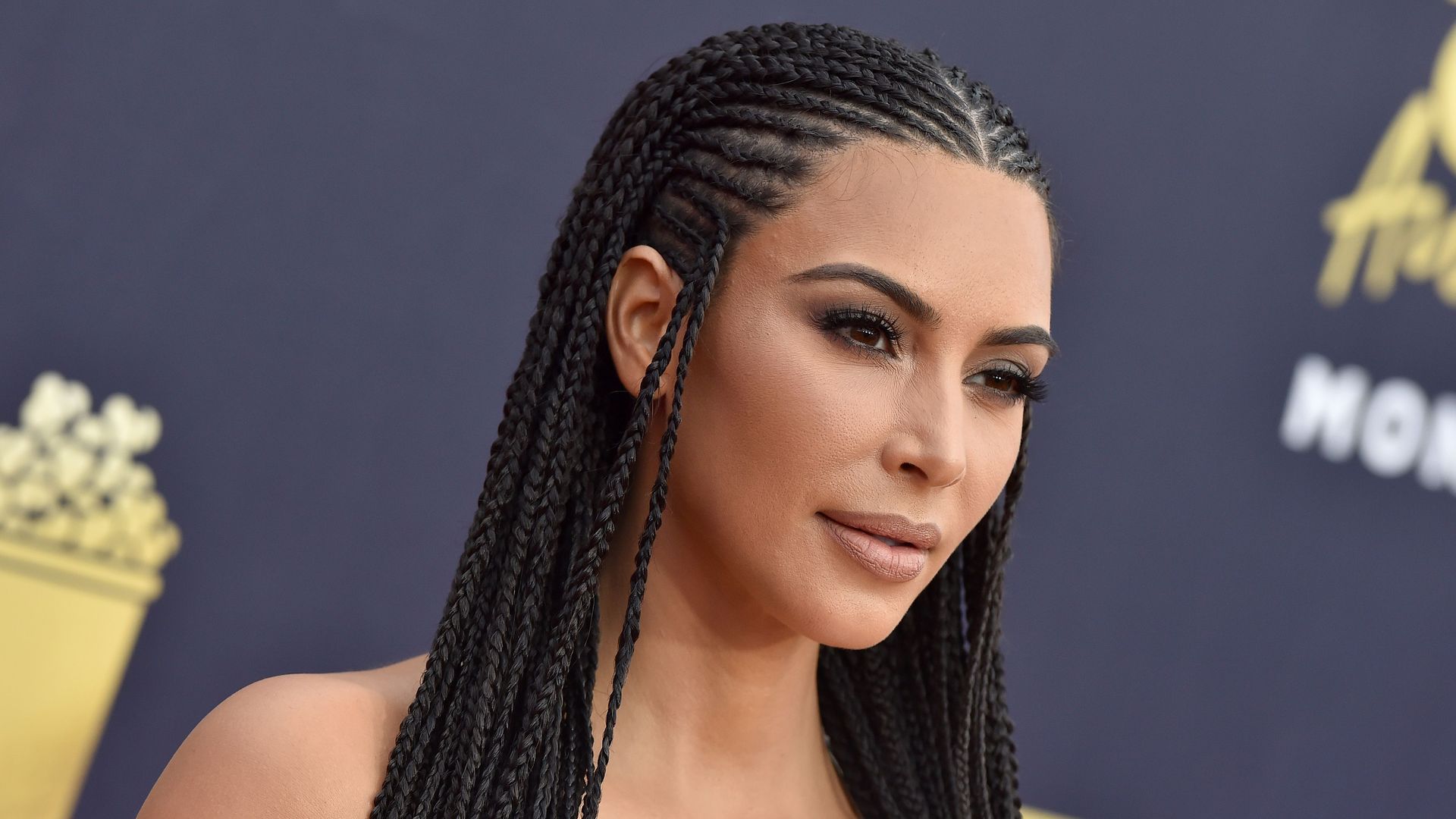 Kim Kardashian Wore Cornrow Braids Because North West Asked Her To, She ...