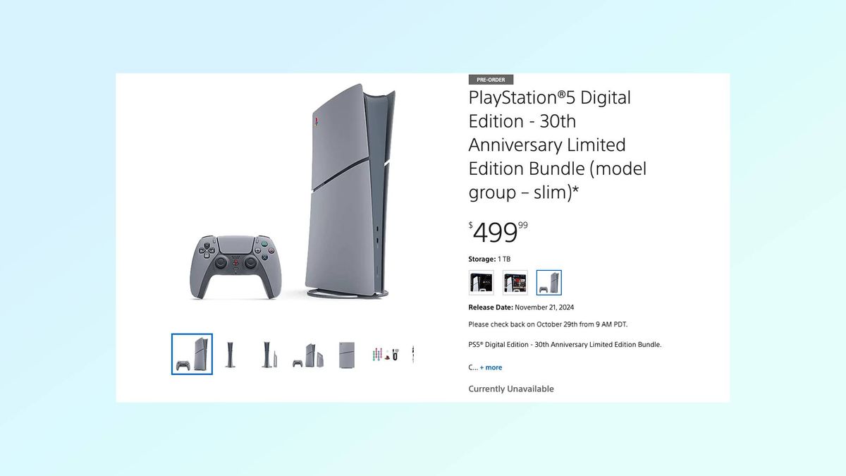 PS5 Slim 30th Anniversary Edition restock — live updates on PlayStation ...
