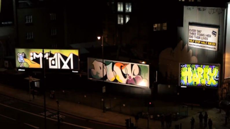 Graffiti billboards broadcast powerful message | Creative Bloq