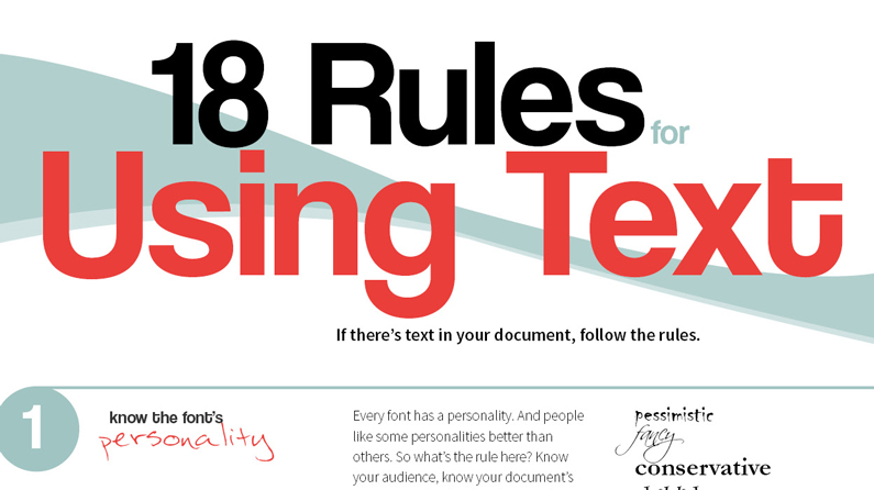 18 rules for using text | Creative Bloq