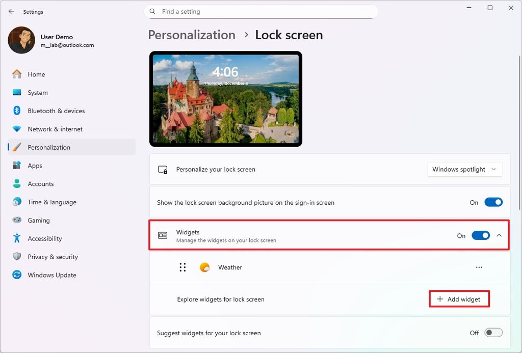How to manage widgets in the Lock Screen on Windows 11 — customize your ...