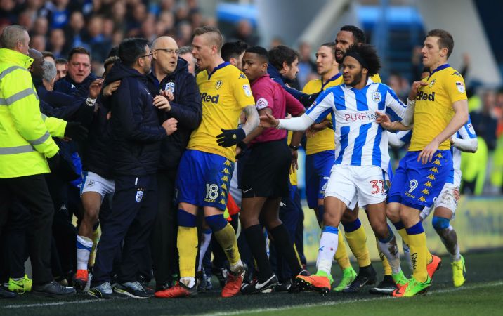 Video: Garry Monk shoulder-barges Huddersfield's David Wagner, sparks ...