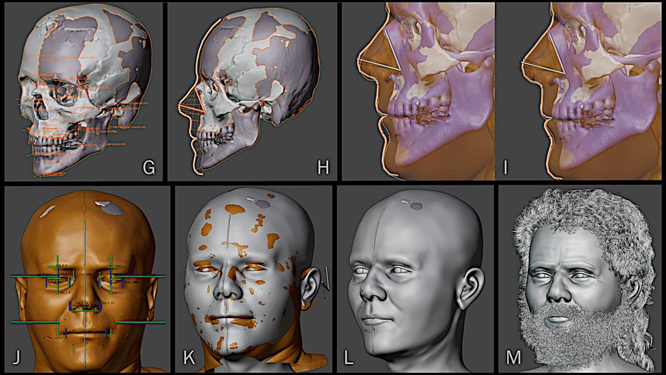 Look at the face of the 'Jericho Skull,' buried 9,000 years ago with ...