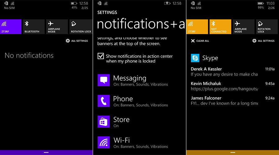 Quick look at the new notification and action center in Windows Phone 8 ...