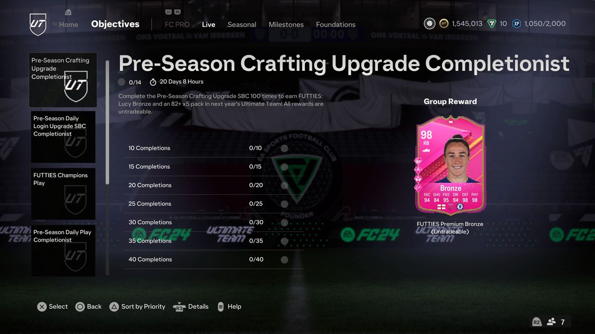 The full FC 24 Pre-Season rewards list to carry over into FC 25 | GamesRadar+