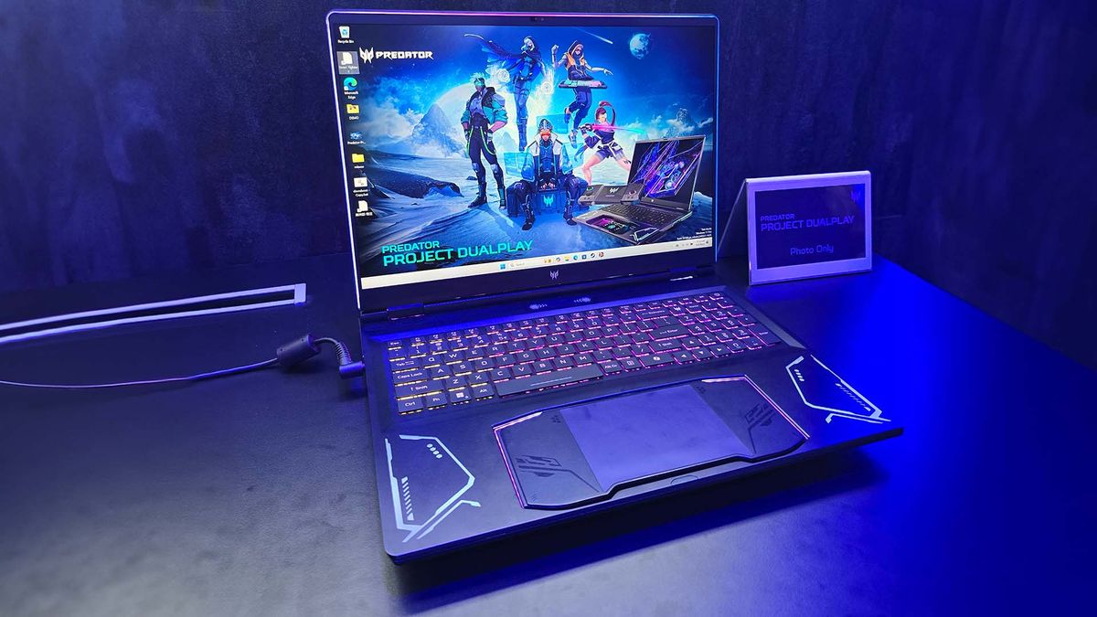 Acer's new gaming laptop concept has a pop-out gamepad that splits into ...