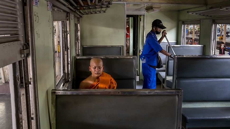 “I was fascinated by this young monk who was sitting there waiting and ...