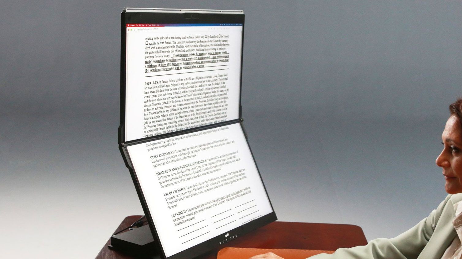 Hinged, Dual-Screen Display Coming Soon with Touch Option | Tom's Hardware