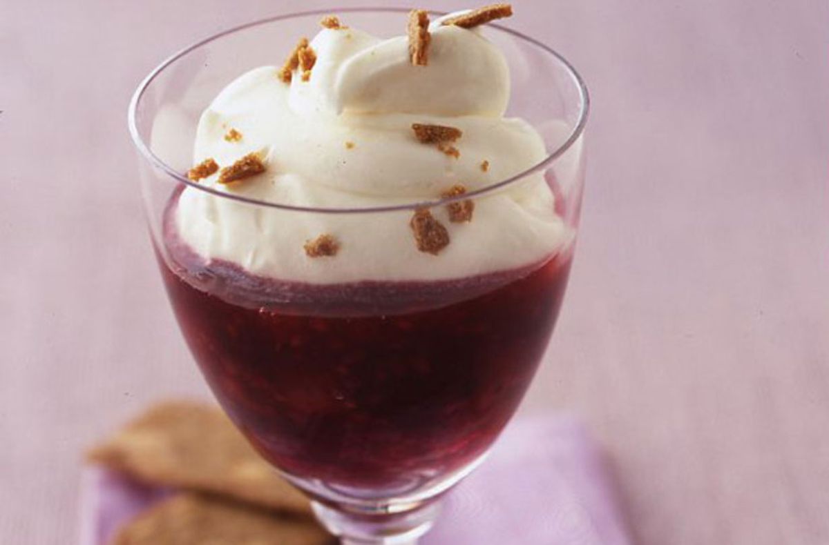Berry compote with lemon syllabub | Dessert Recipes | GoodtoKnow