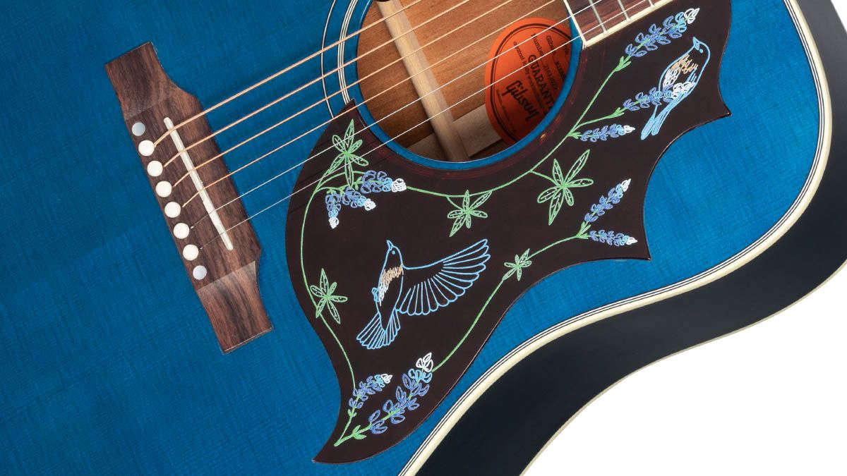 Gibson gives the Hummingbird a Bluebonnet makeover for Miranda Lambert ...