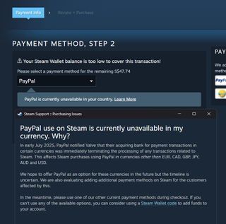 Steam payment headaches grow as PayPal is no longer usable for much of ...