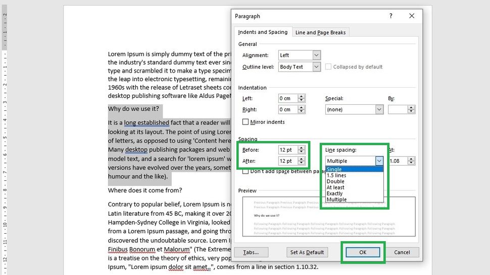 How To change Line Spacing In Word Tom s Guide