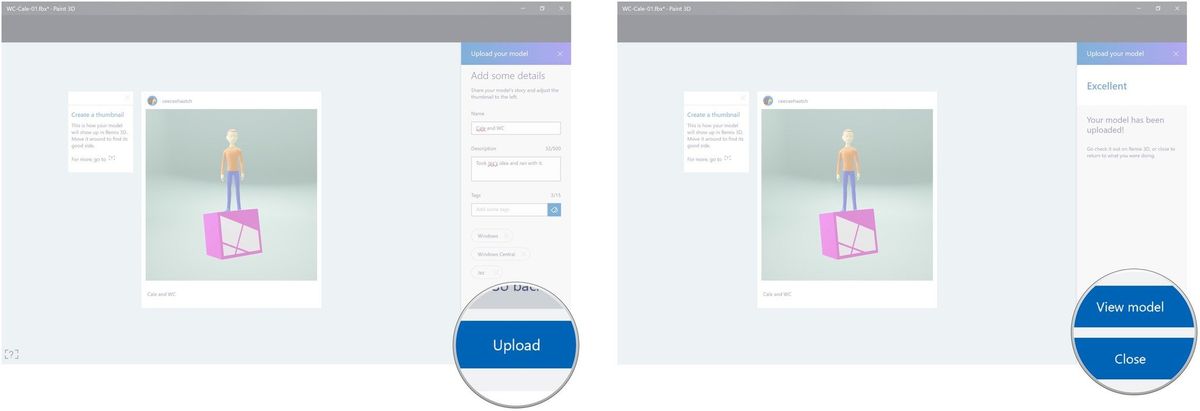 How to use the Remix 3D community in the Paint 3D app on Windows 10 ...