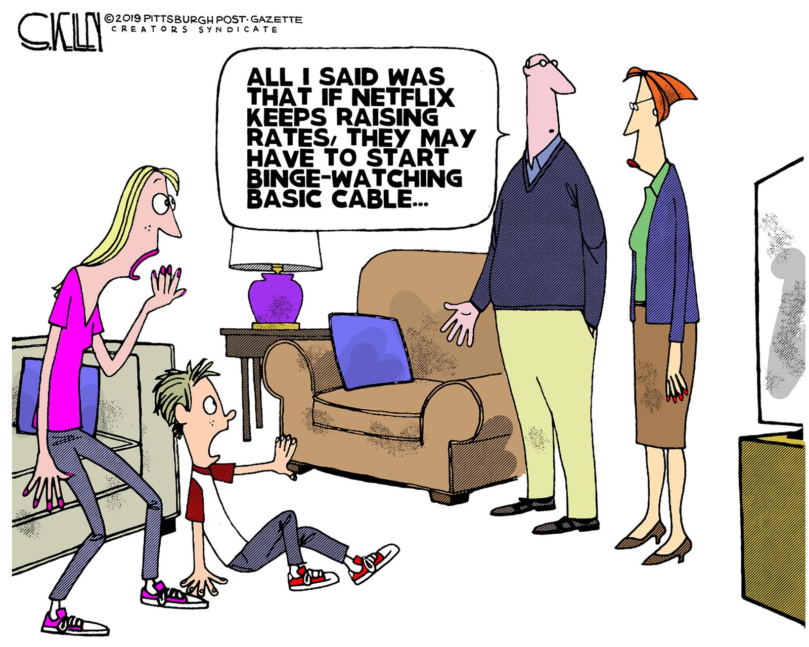 Editorial cartoon U.S. Netflix subscription rates | The Week
