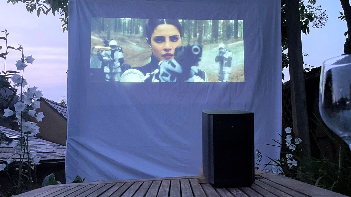 This portable projector made my outdoor movie night — here's what ...