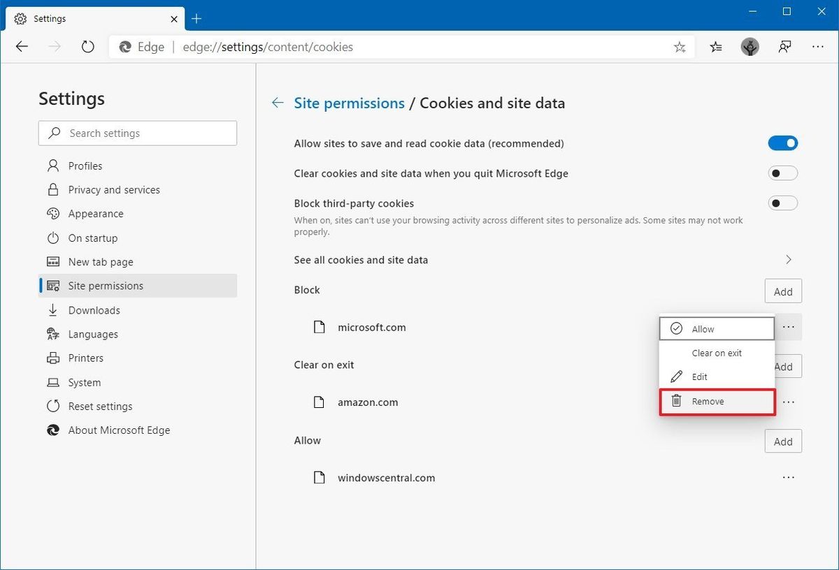 How to manage site permissions on the new Microsoft Edge | Windows Central