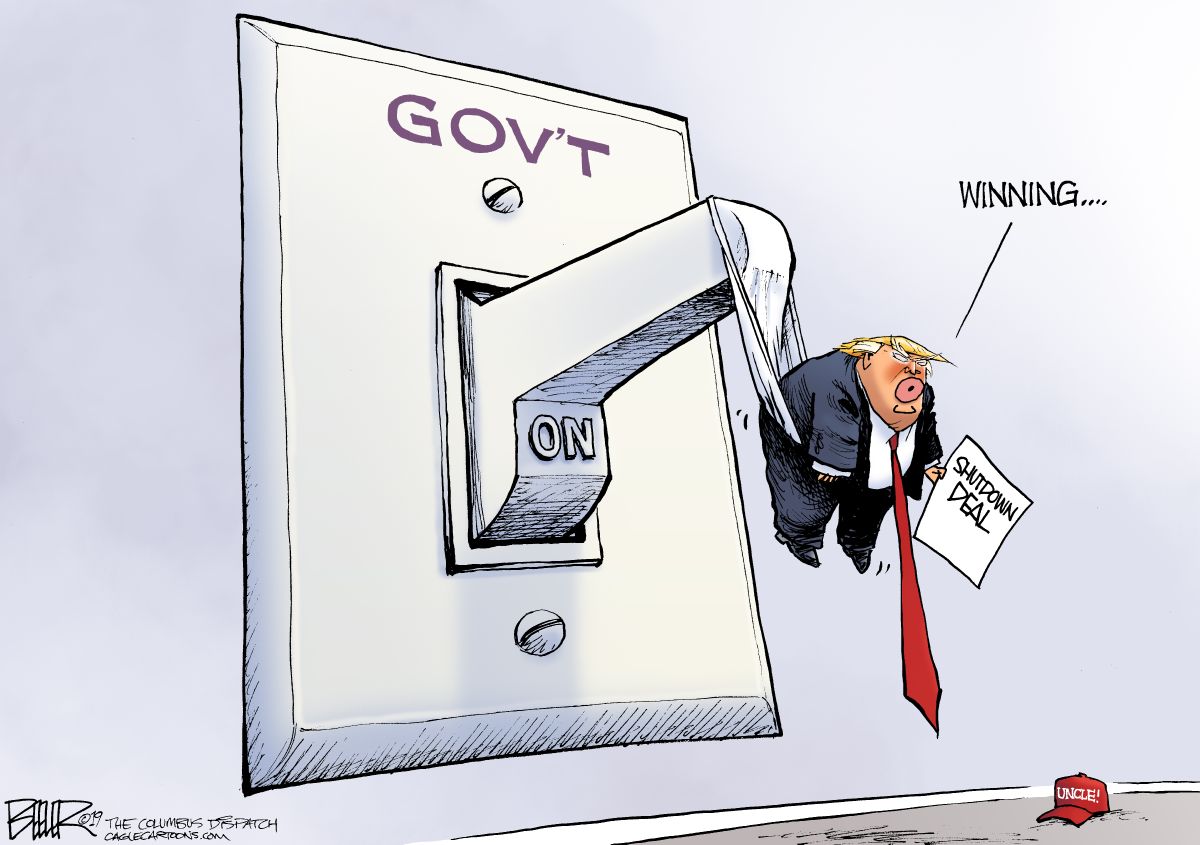Political Cartoon U.S. Trump government shutdown | The Week