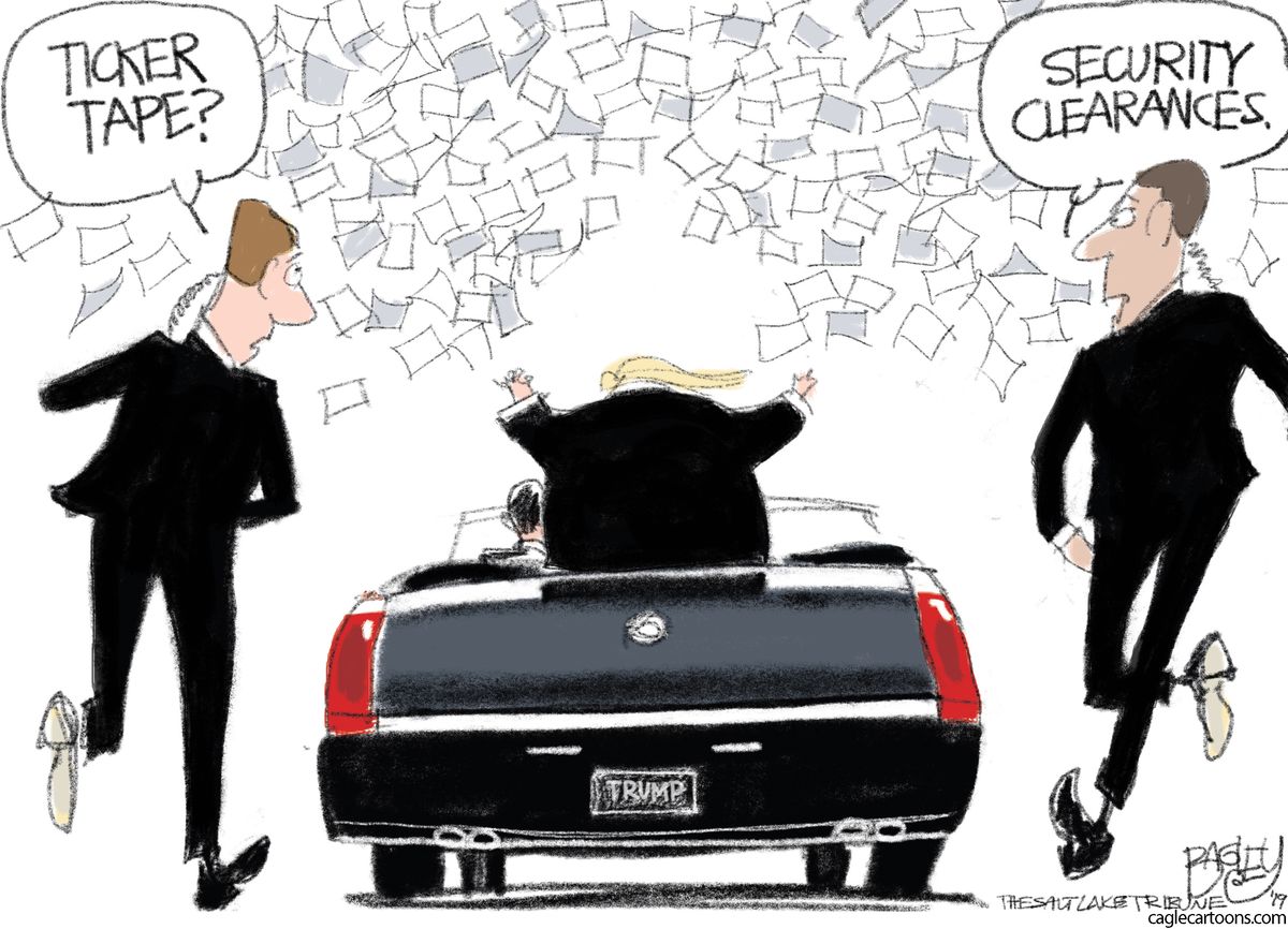Political Cartoon U.S. Trump Kushner CIA FBI Secret Service | The Week